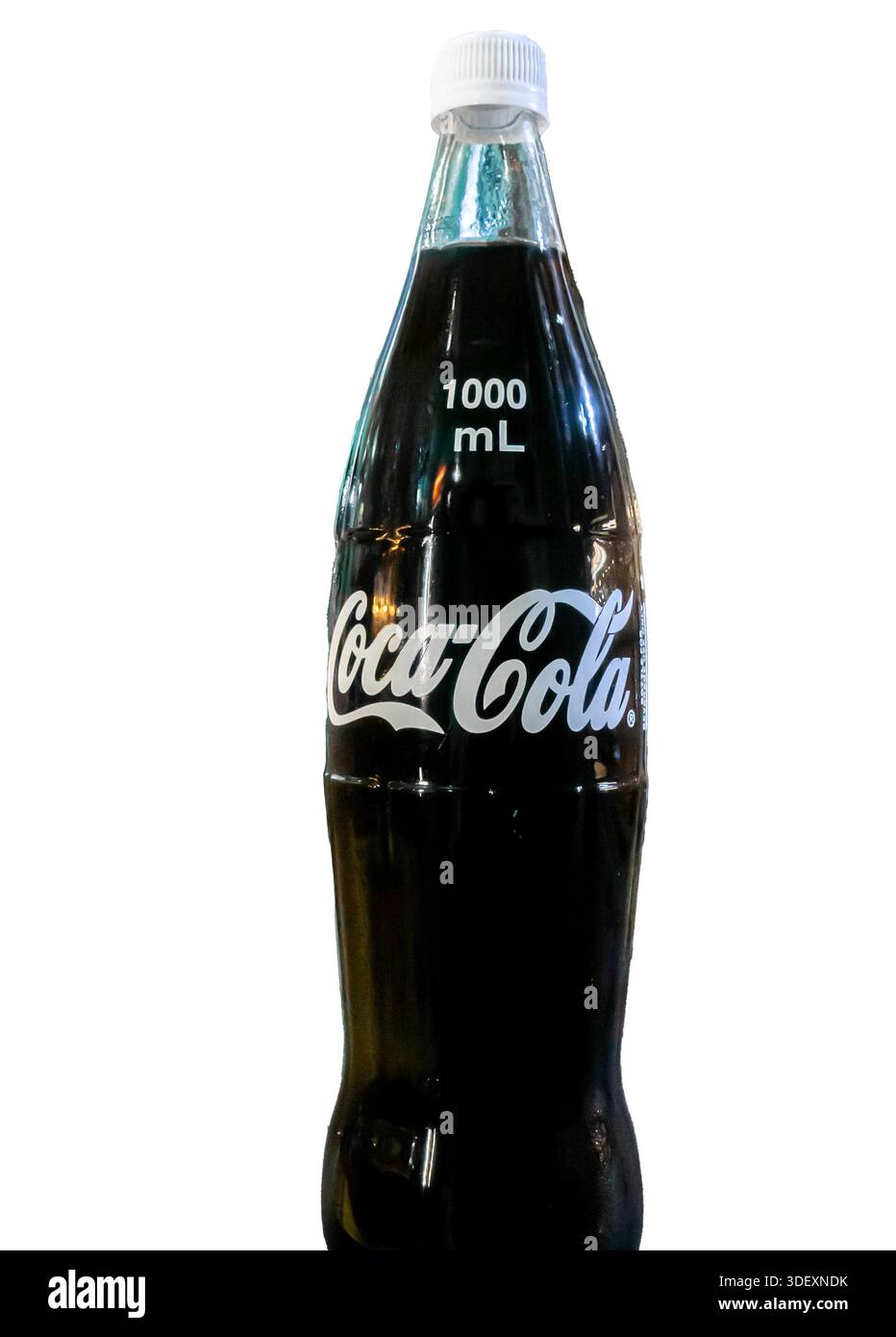 1000 mL (1 liter) Coca-Cola glass bottle, an authentic collectible item ...