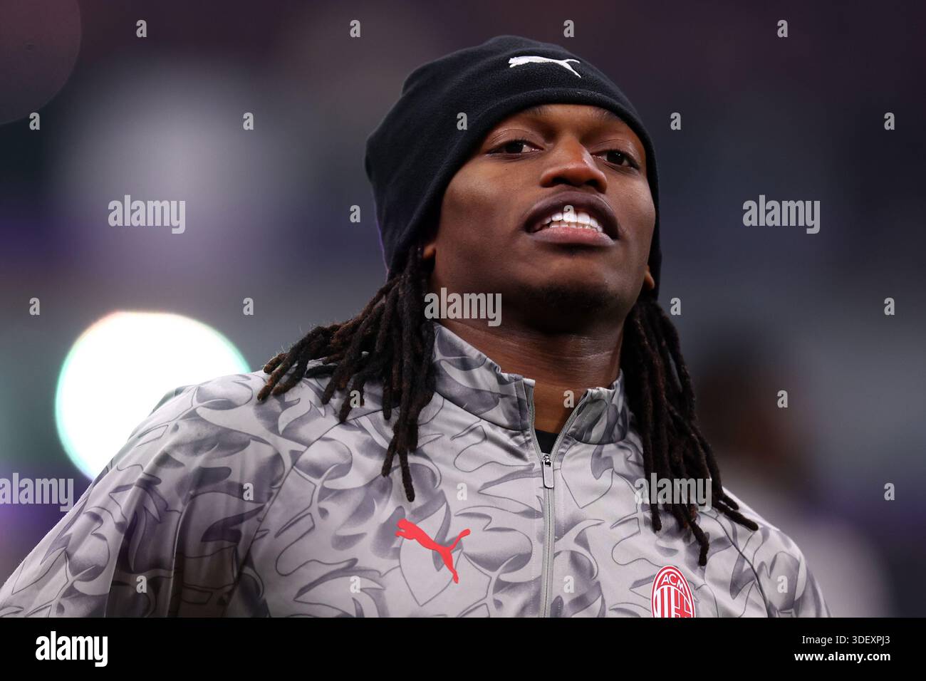 Rafael Leao of Ac Milan during warm up before the Serie A match ...