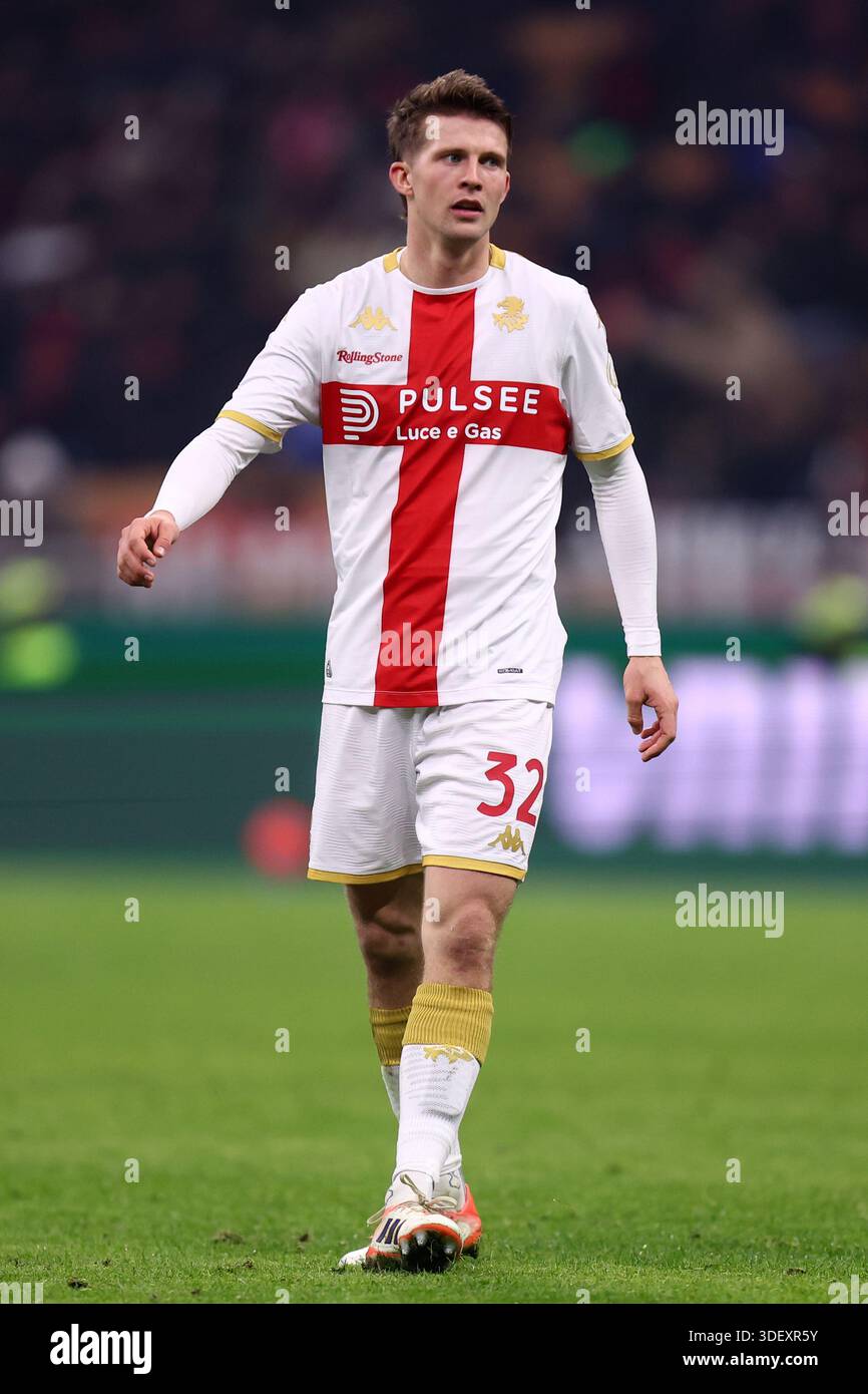 Morten Frendrup of Genoa Cfc looks on during the Serie A match beetween ...
