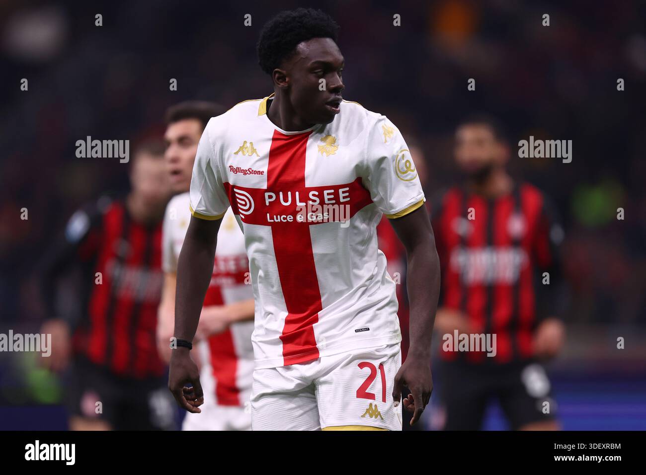 Jeff Ekhator of Genoa Cfc looks on during the Serie A match beetween Ac ...