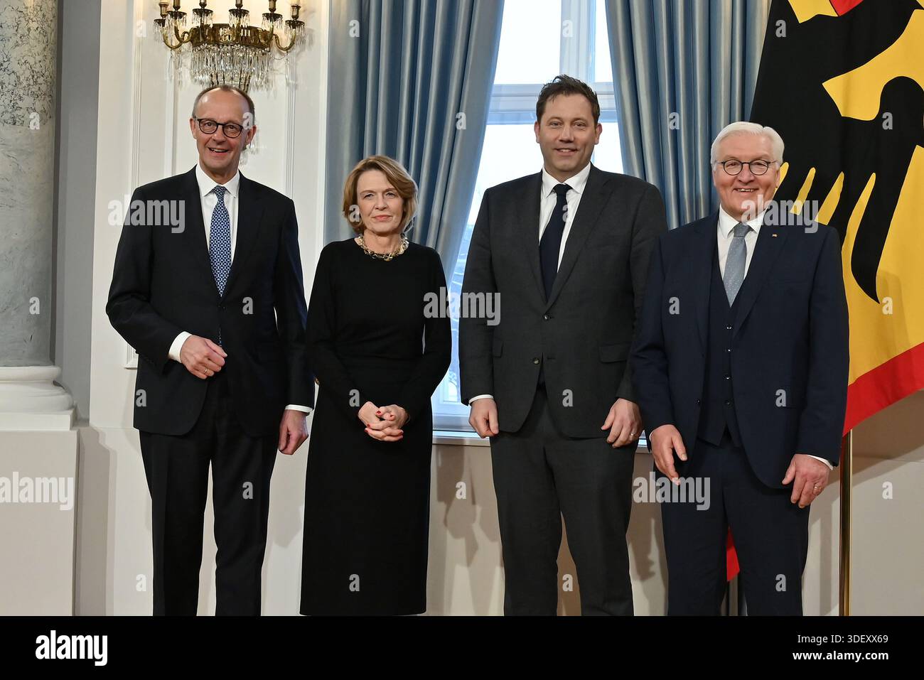 Friedrich Merz, Elke Buedenbender, Lars Klingbeil and Frank Walter ...