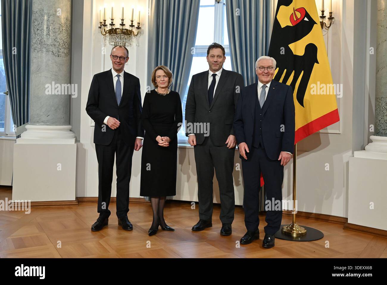 Friedrich Merz, Elke Buedenbender, Lars Klingbeil and Frank Walter ...