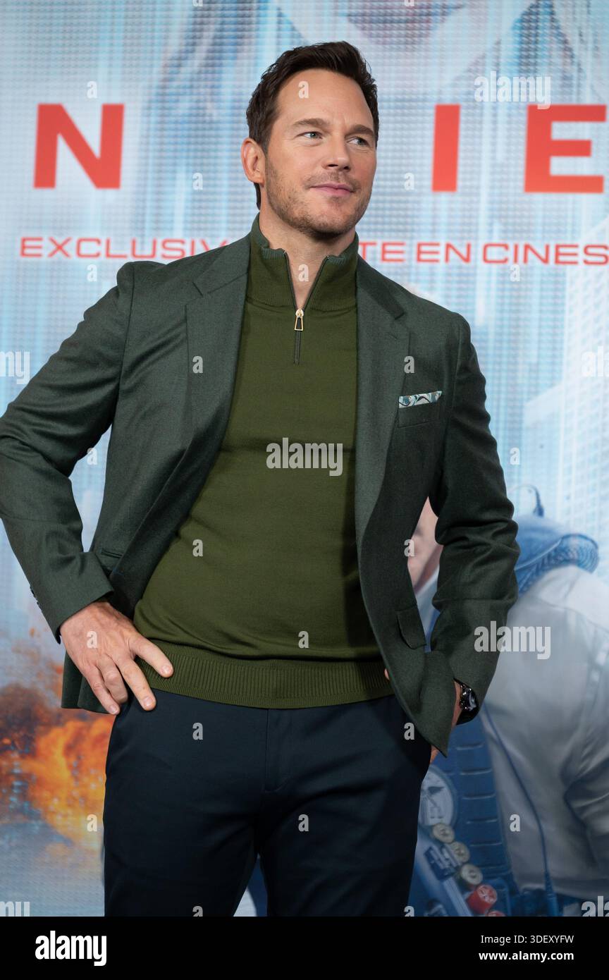 US actor Chris Pratt attends the "Sin Piedad" (Mercy) photocall at Four ...
