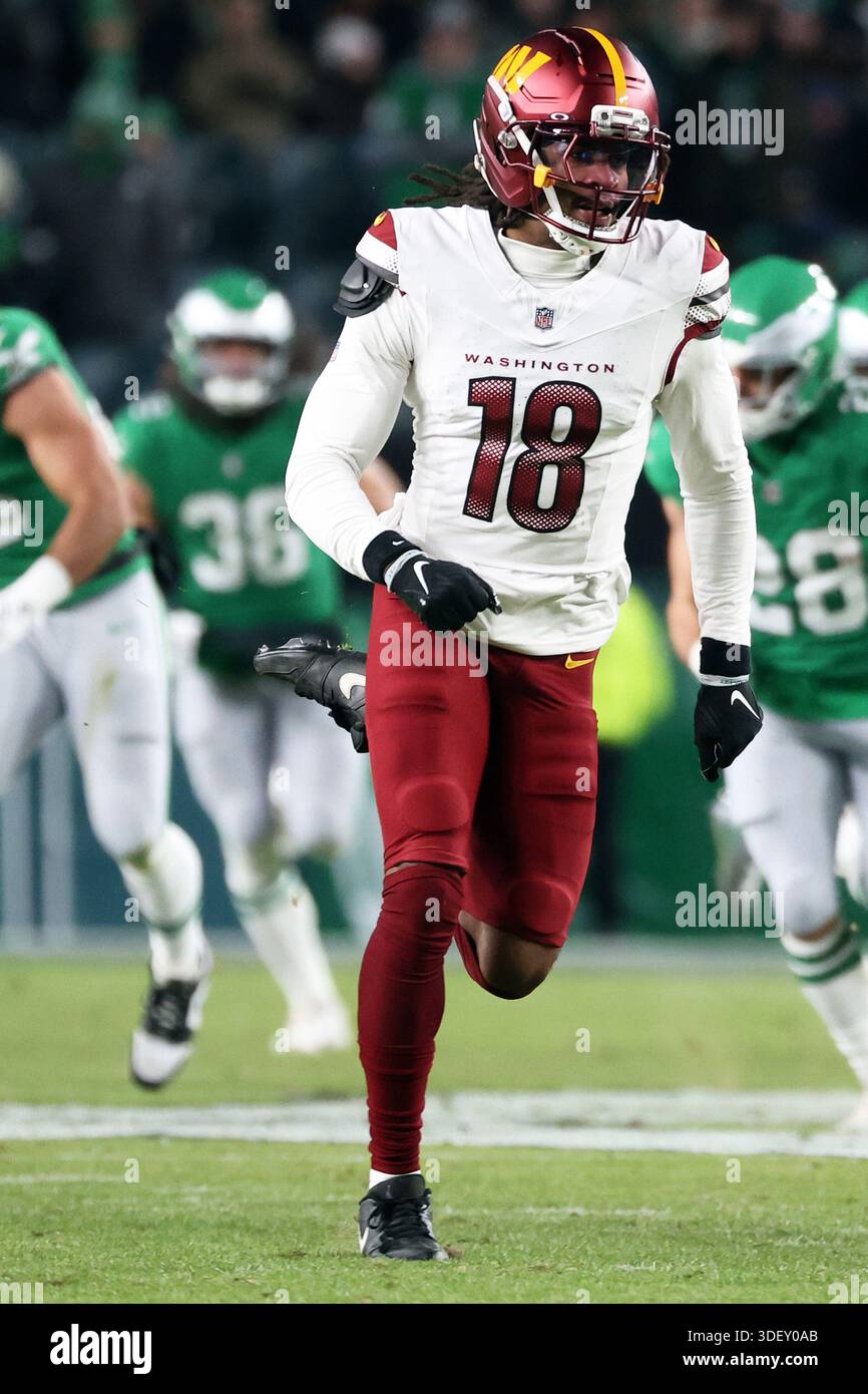 Washington Commanders safety Tyler Owens (18) rushes during an NFL ...