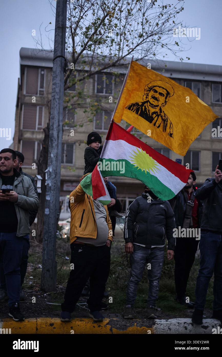 January 9, 2026, Erbil, Kurdistan Region, Iraq: Kurdish protesters ...