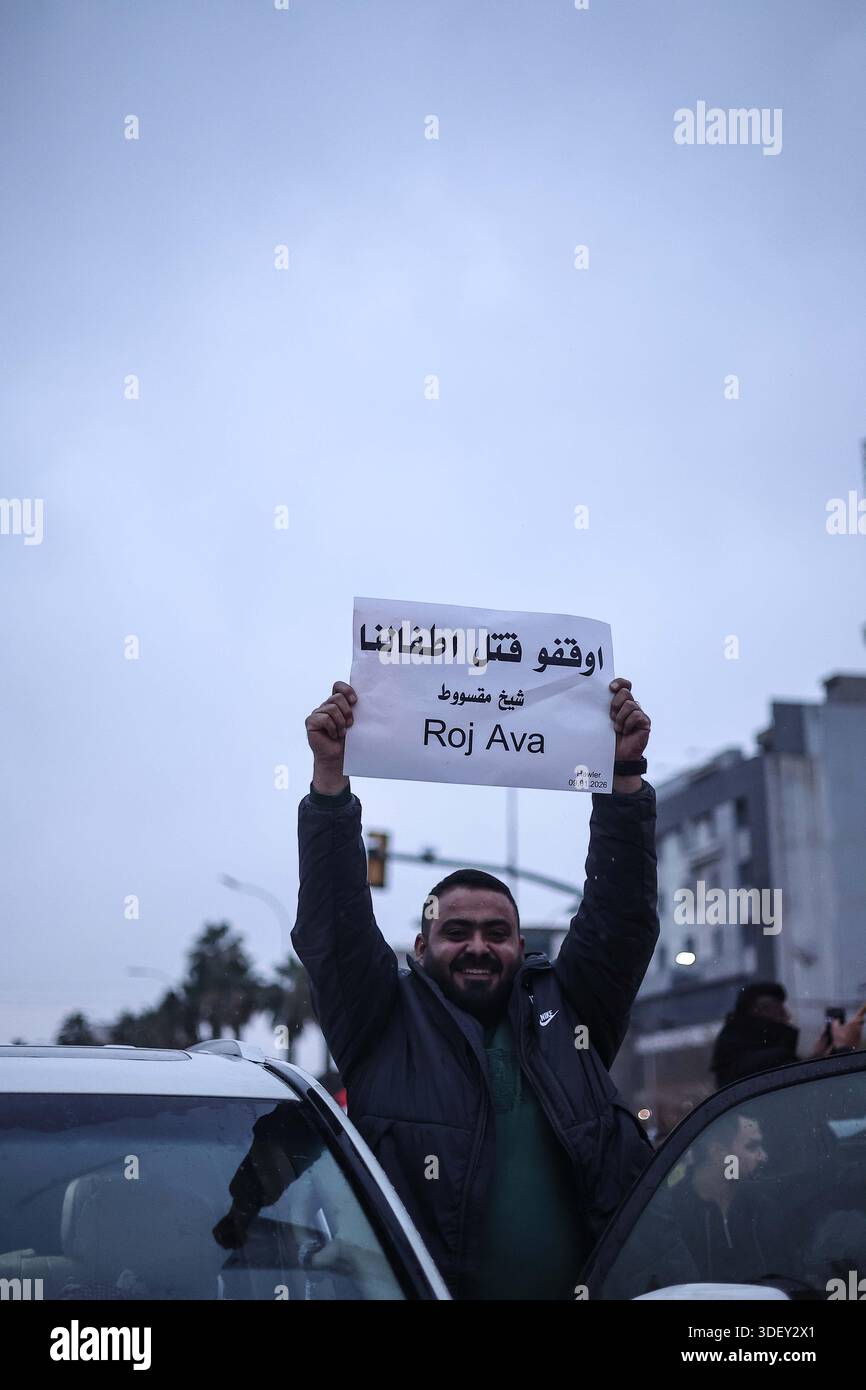 January 9, 2026, Erbil, Kurdistan Region, Iraq: Kurdish protesters ...