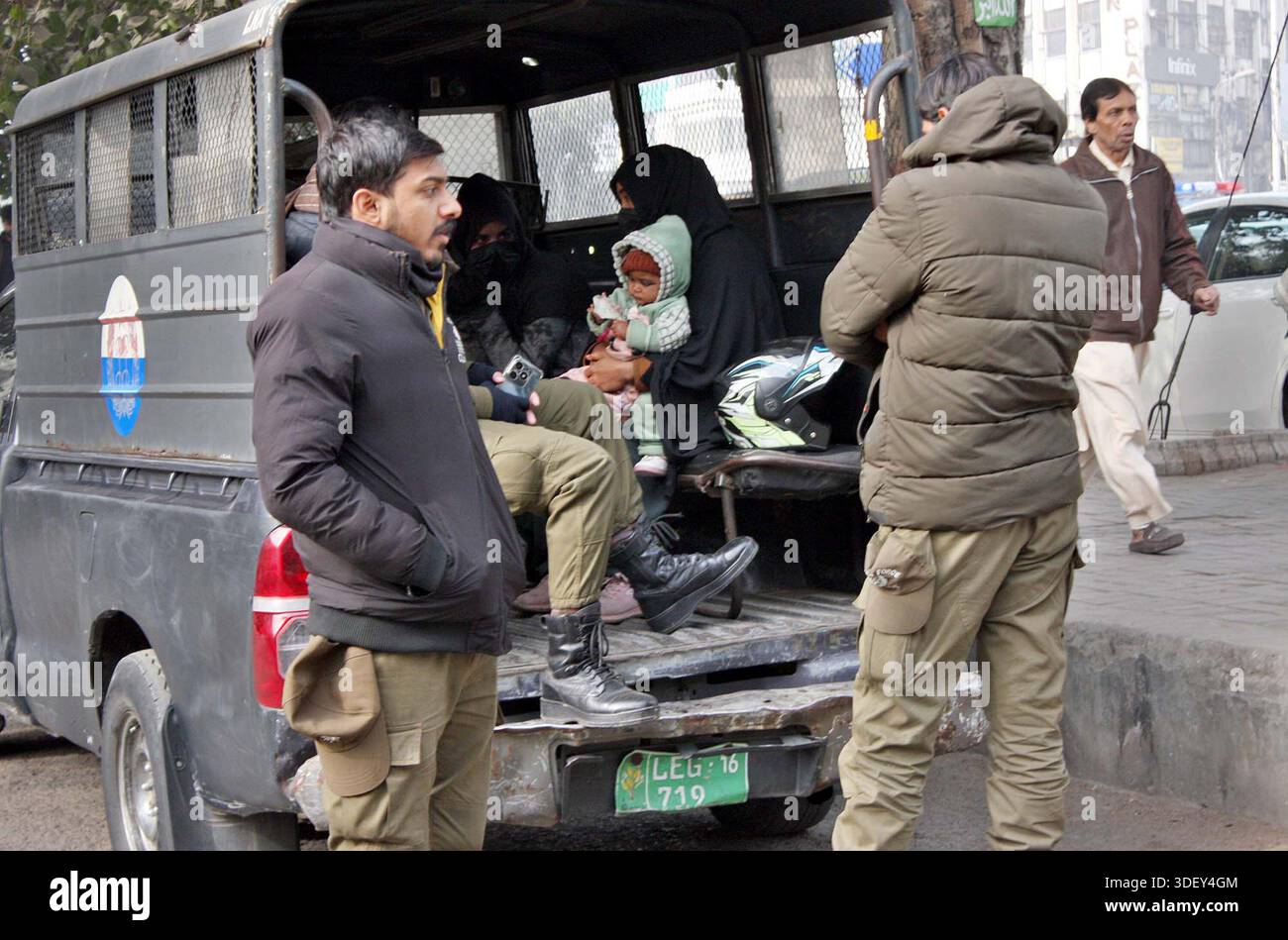 LAHORE, PAKISTAN, JAN 09: Police officials arrested the beggars after ...
