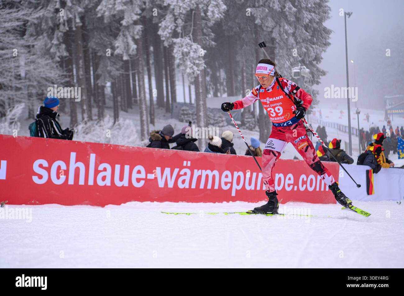 OBERHOF, GERMANY - 8 JANUARY, 2026: Dunja Zdouc - Biathlon. BMW IBU ...