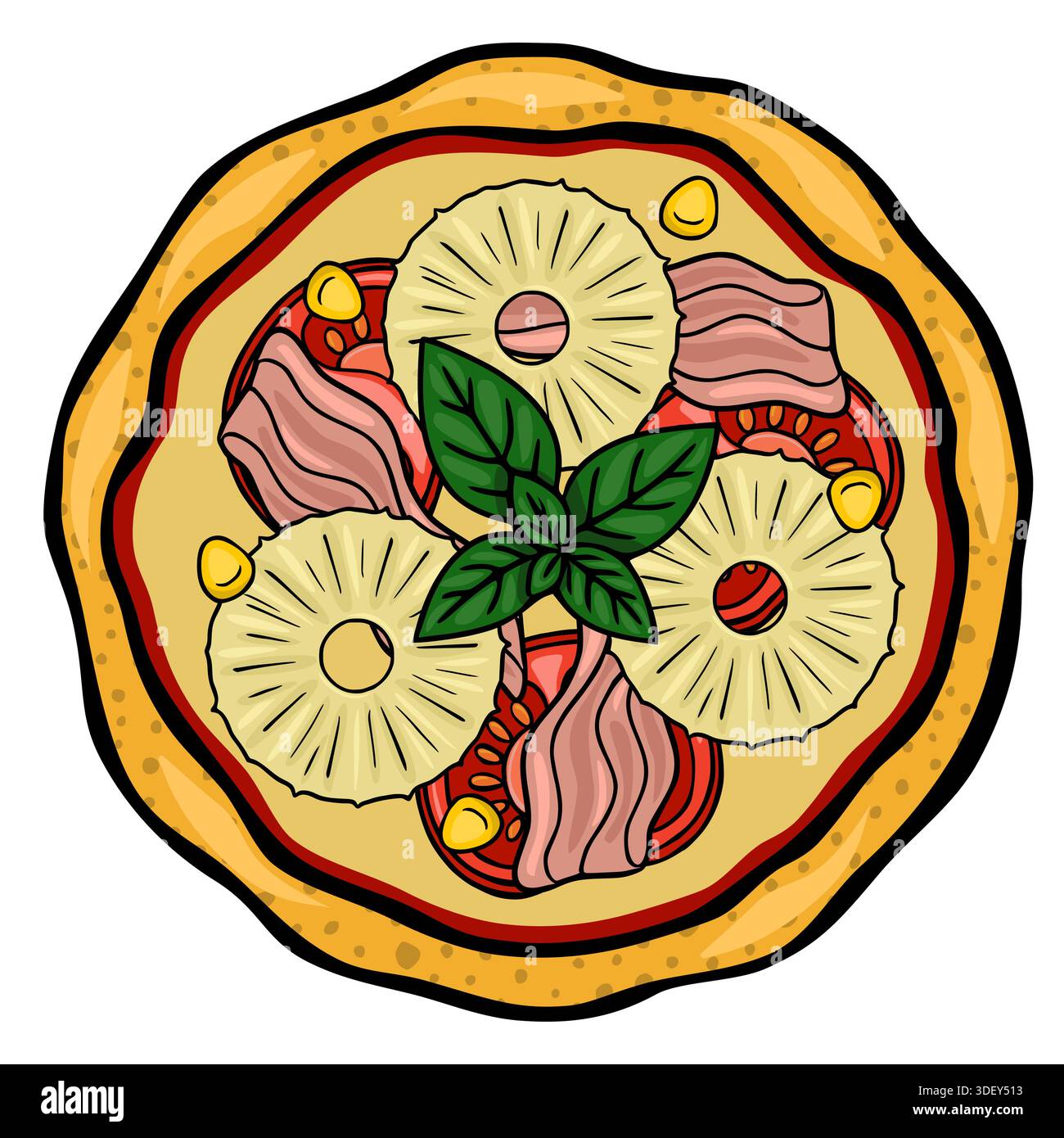 Pizza sweet Stock Vector Images - Alamy