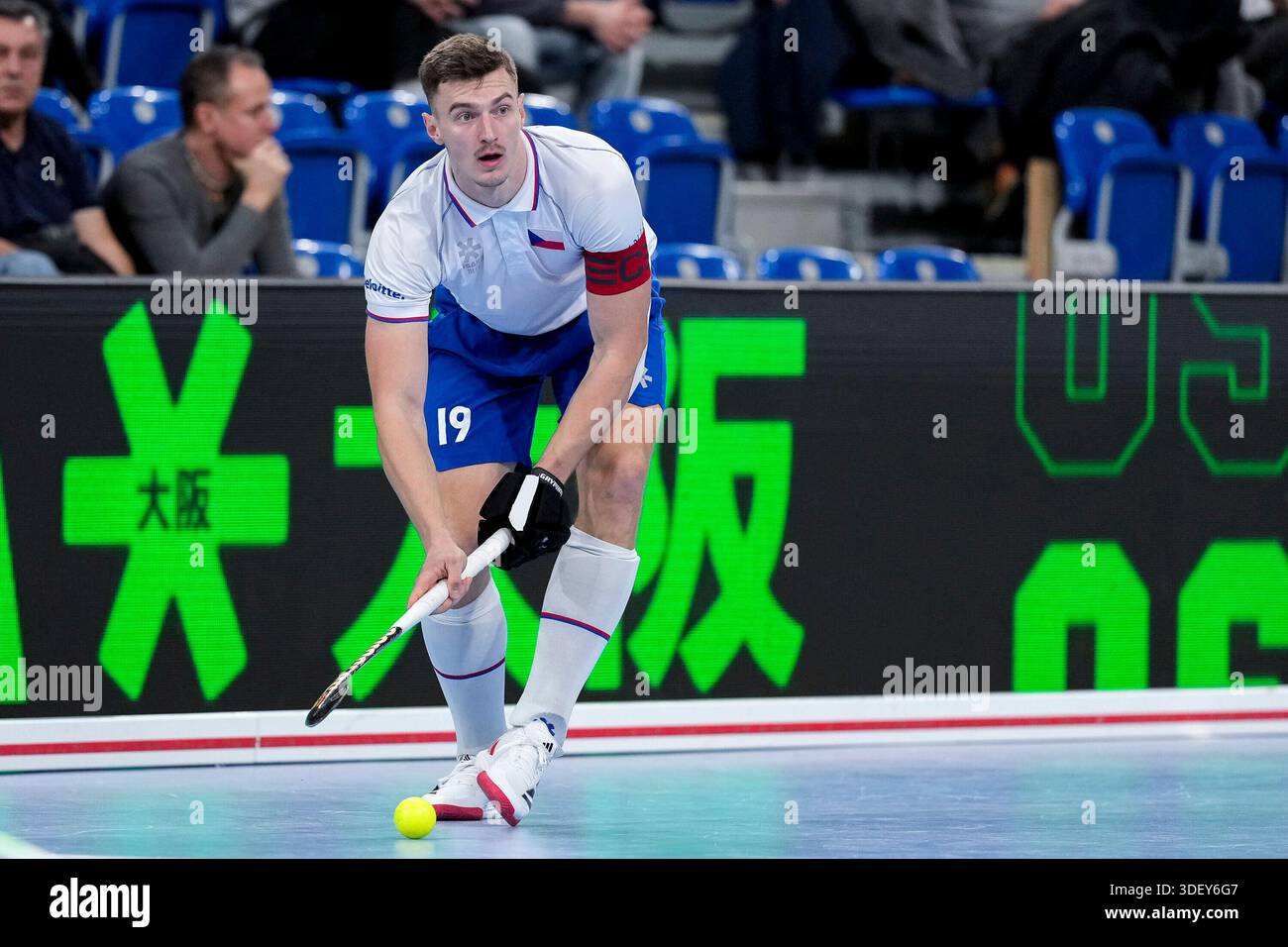 Adam Uhlir (Czechia, 19, Kapitän [captain]), am Ball, Freisteller ...