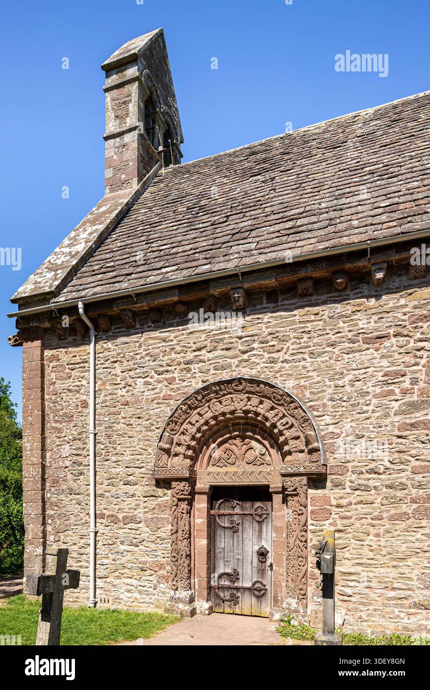 The bell turret and extraordinary carving on the south doorway of the ...