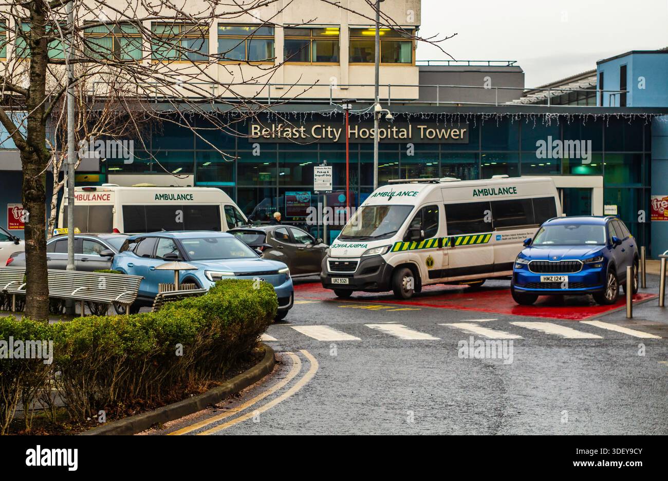 8 January 2026 Belfast Northern Ireland. Private cars and small ...