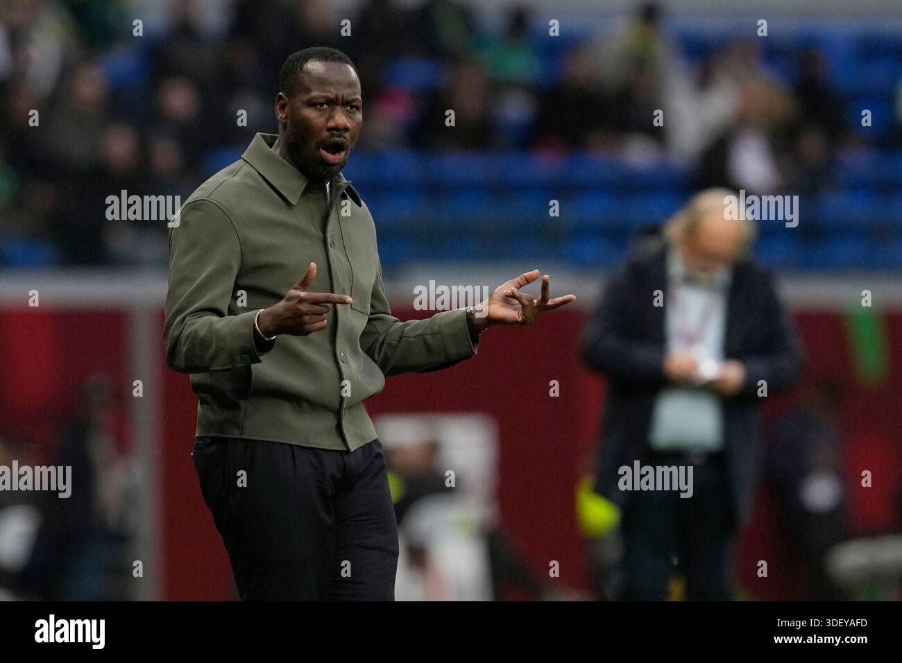 Senegal's head coach Pape Thiaw instructs his players during the Africa ...