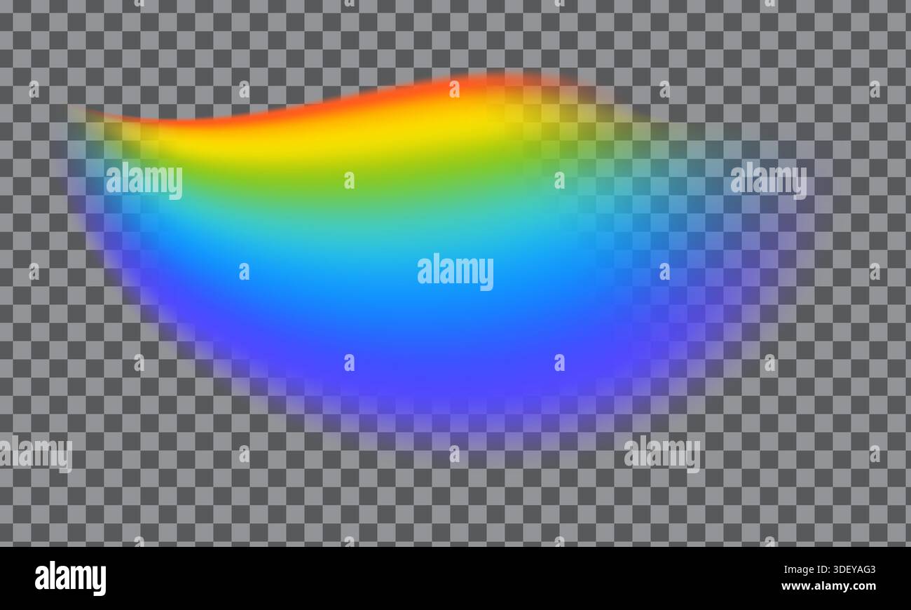 Realistic rainbow shape isolated on transparent background Stock Vector ...