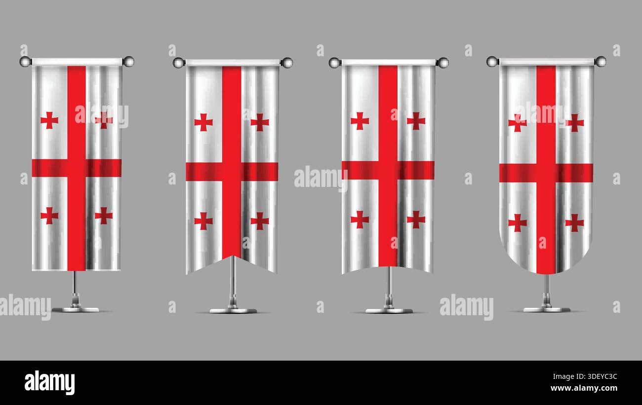 Collection of Vertical Banners Featuring the GEORGIA Flag Stock Vector ...