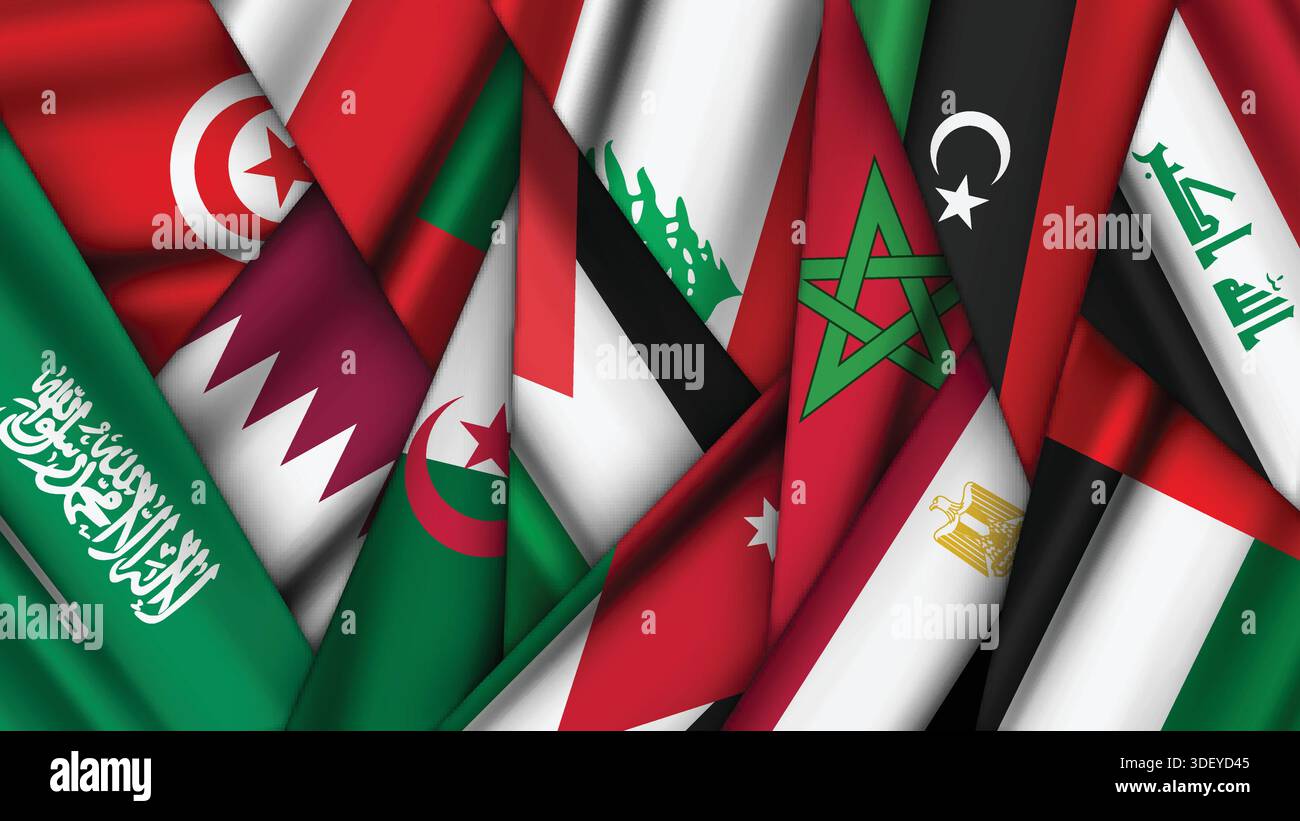Set of Variant Flags Stacked on Top of Each Other Stock Vector Image ...
