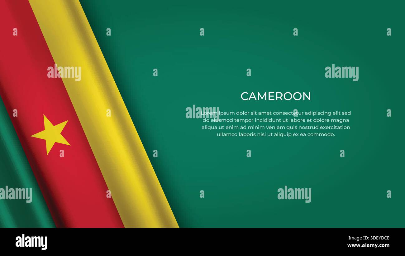 Cameroon flag banner background Stock Vector Images - Alamy