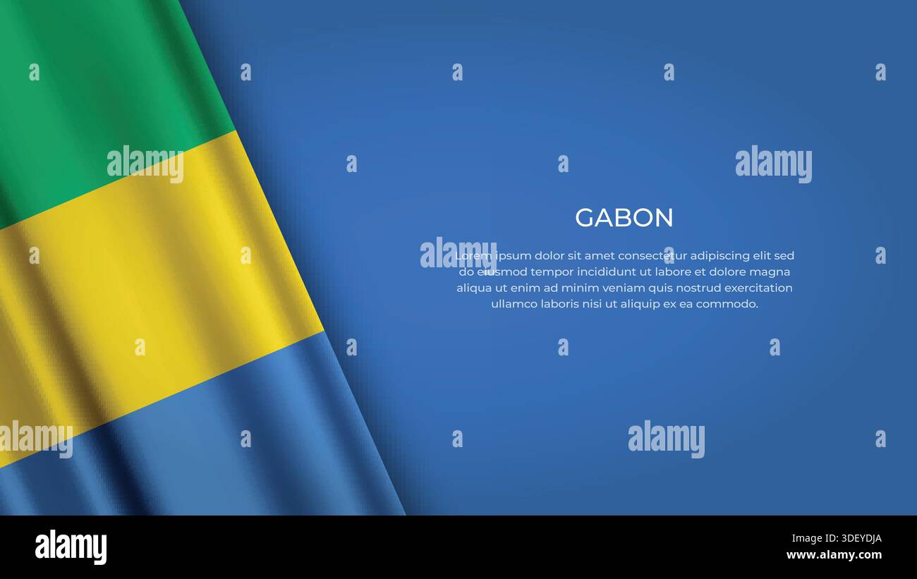 GABON Flag with Original color Stock Vector Image & Art - Alamy