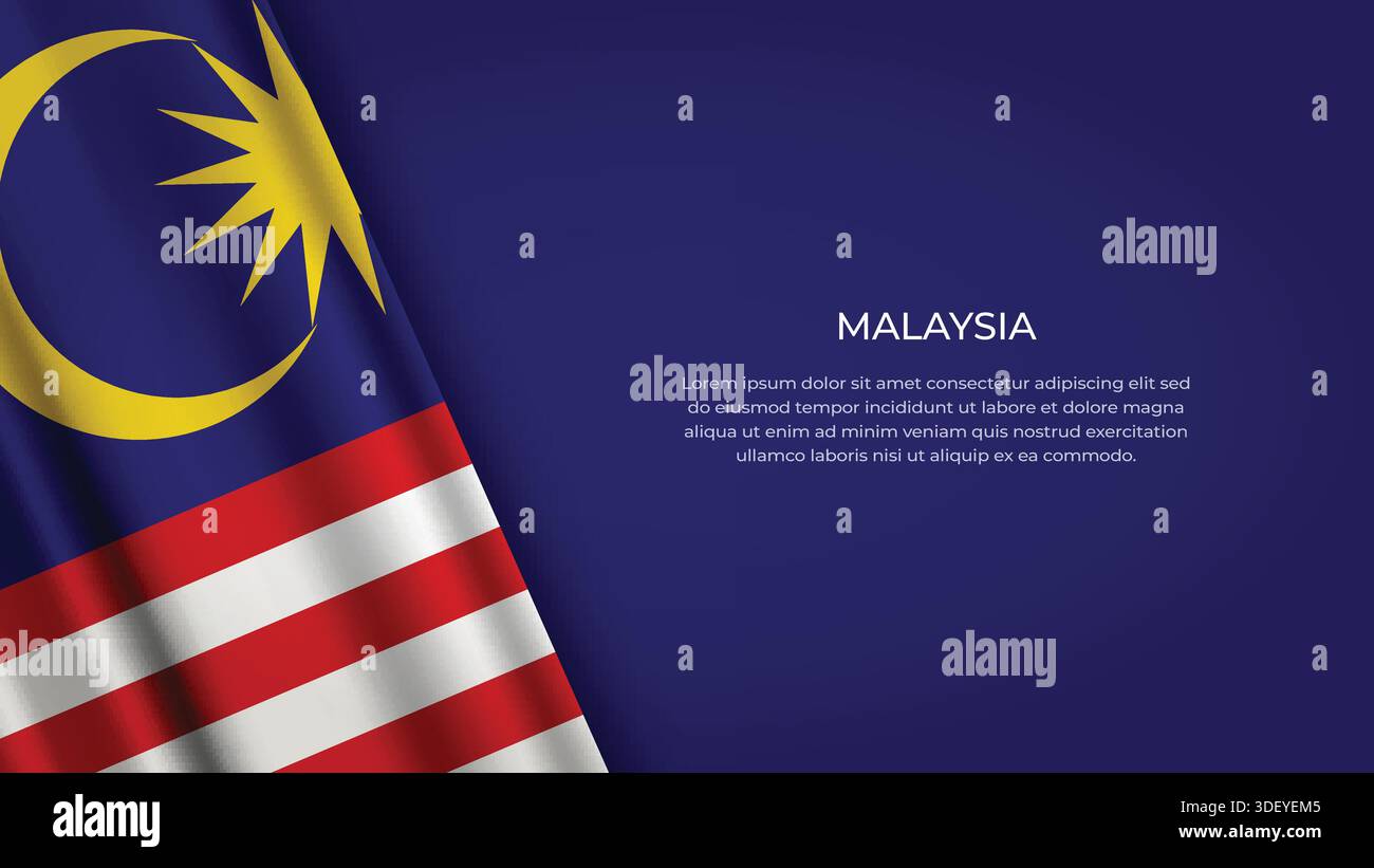 Malaysia flagpole vector Stock Vector Images - Alamy