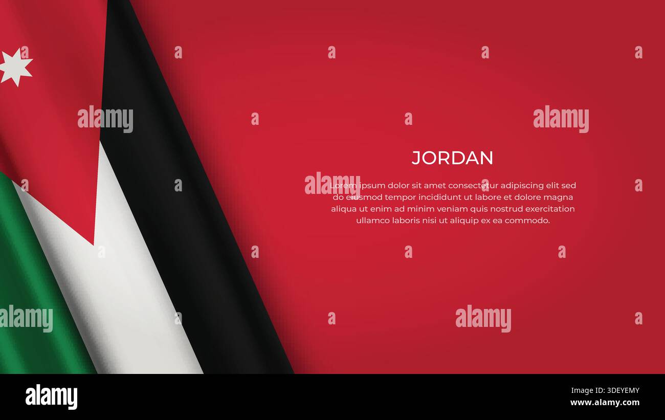 JORDAN Flag with Original color Stock Vector Image & Art - Alamy