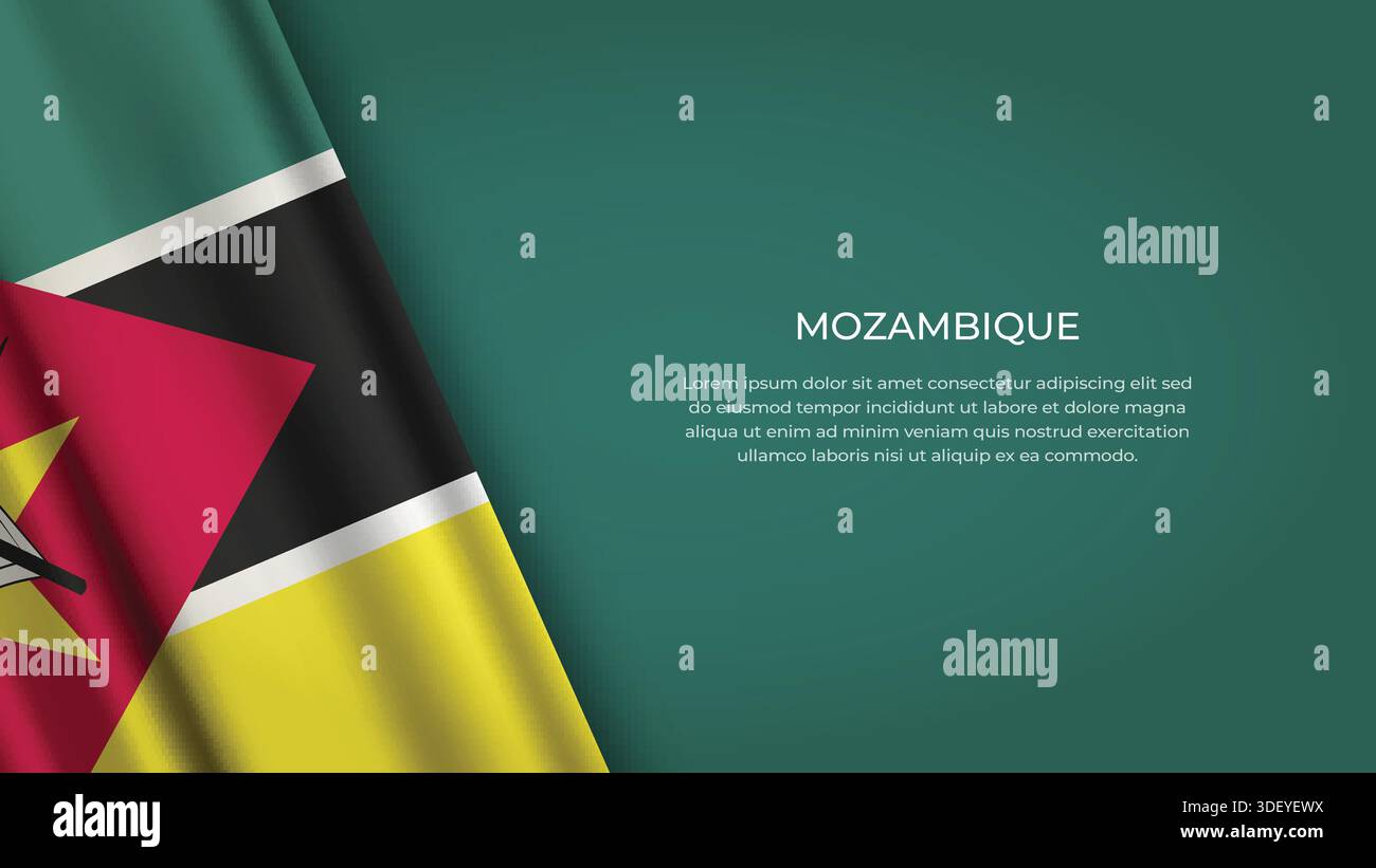 Mozambique flag waving vector Stock Vector Images - Alamy