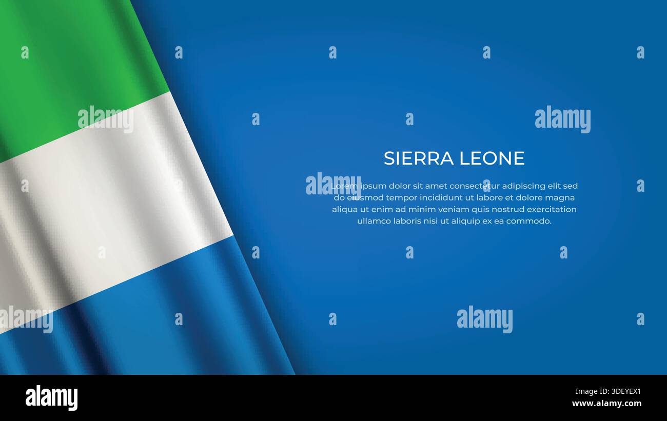SIERRA LEONE Flag with Original color Stock Vector Image & Art - Alamy