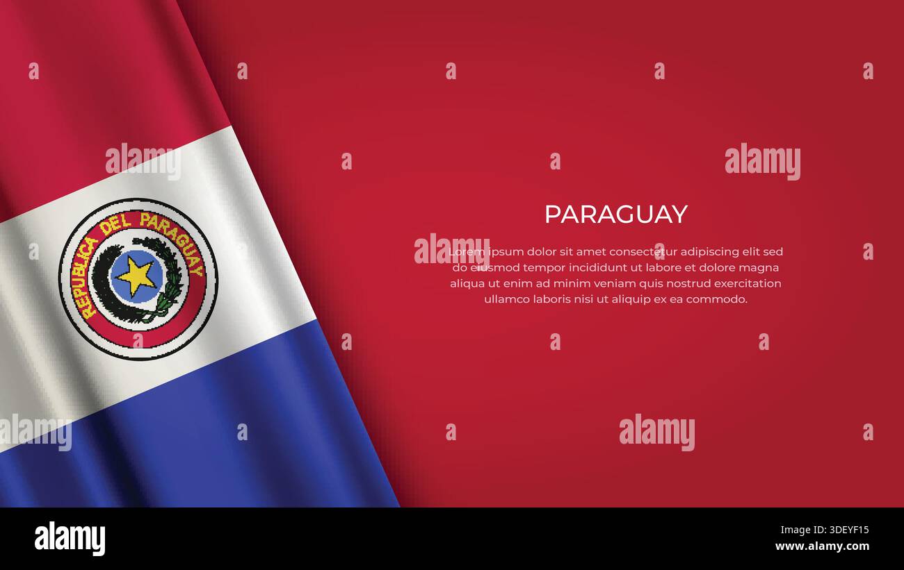 Flag paraguay vector official Stock Vector Images - Alamy