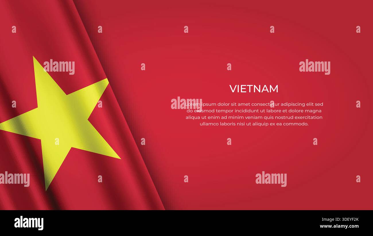 Waving vietnam flag vector hi-res stock photography and images - Alamy