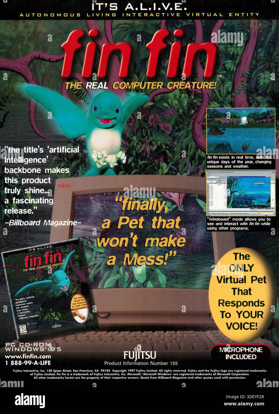 1996 Fin Fin on Teo the Magic Planet, virtual pet simulation game ...