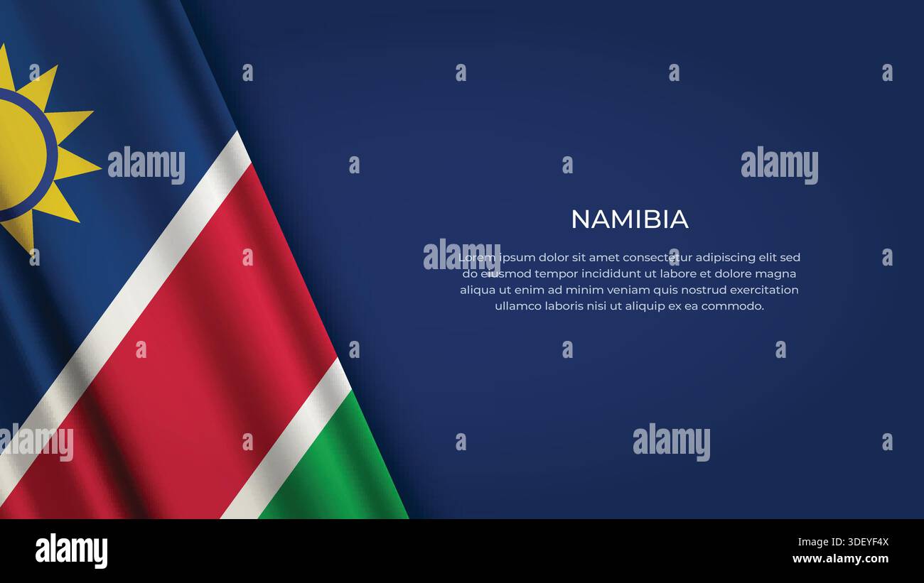 NAMIBIA Flag with Original color Stock Vector Image & Art - Alamy