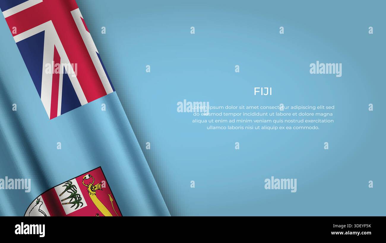 Fiji banner flag vector hi-res stock photography and images - Alamy