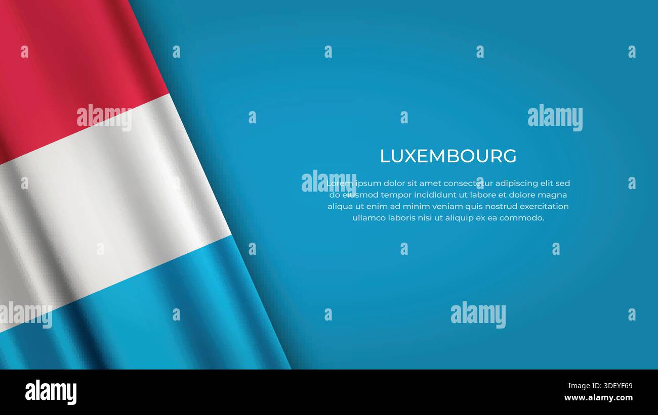 Luxembourg luxembourgish national flag Stock Vector Images - Alamy