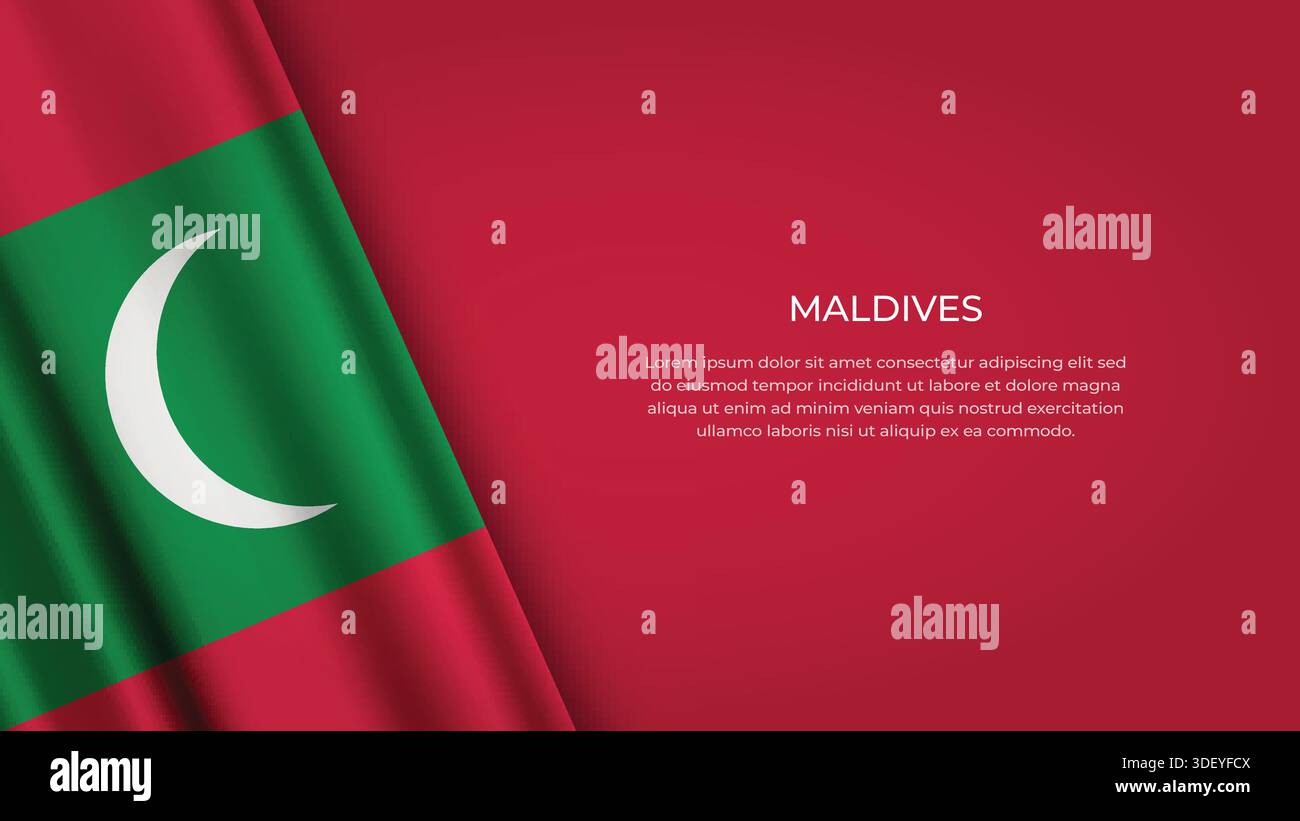 MALDIVES Flag with Original color Stock Vector Image & Art - Alamy
