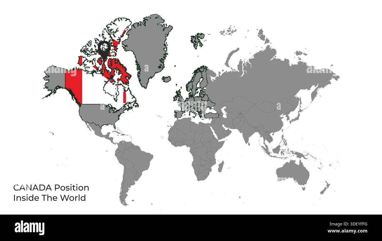 Canada map flag inside Cut Out Stock Images & Pictures - Alamy