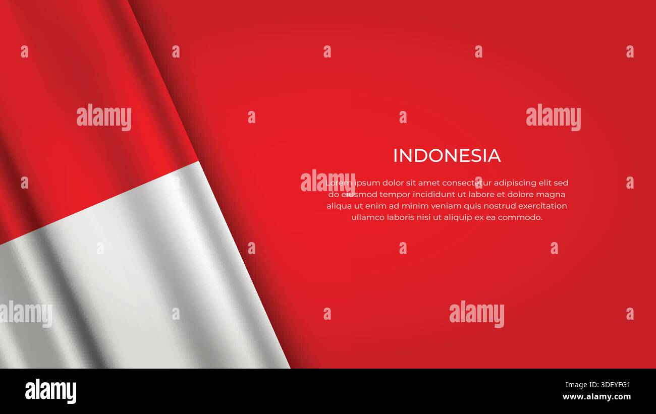 Vector flagpole with indonesia flag Stock Vector Images - Alamy