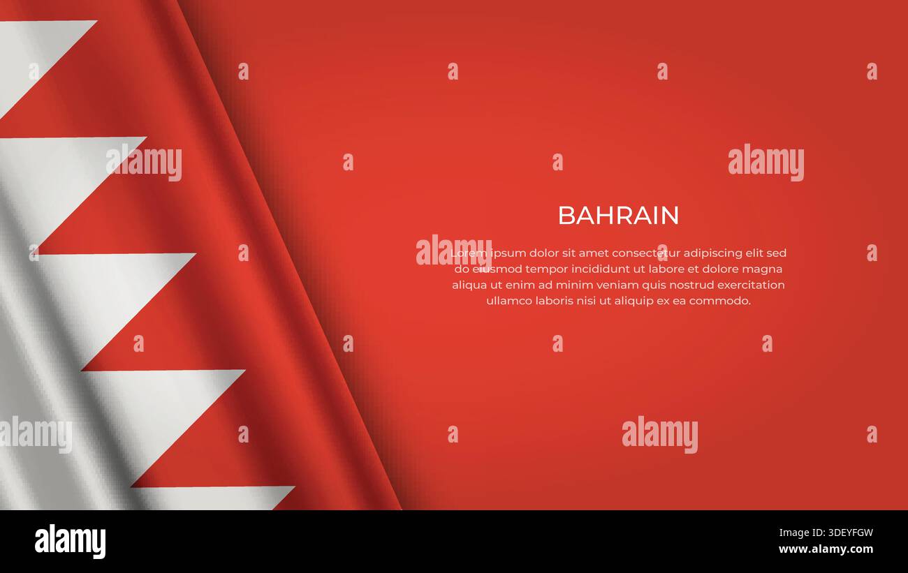 Vector flag bahrain waving hi-res stock photography and images - Alamy