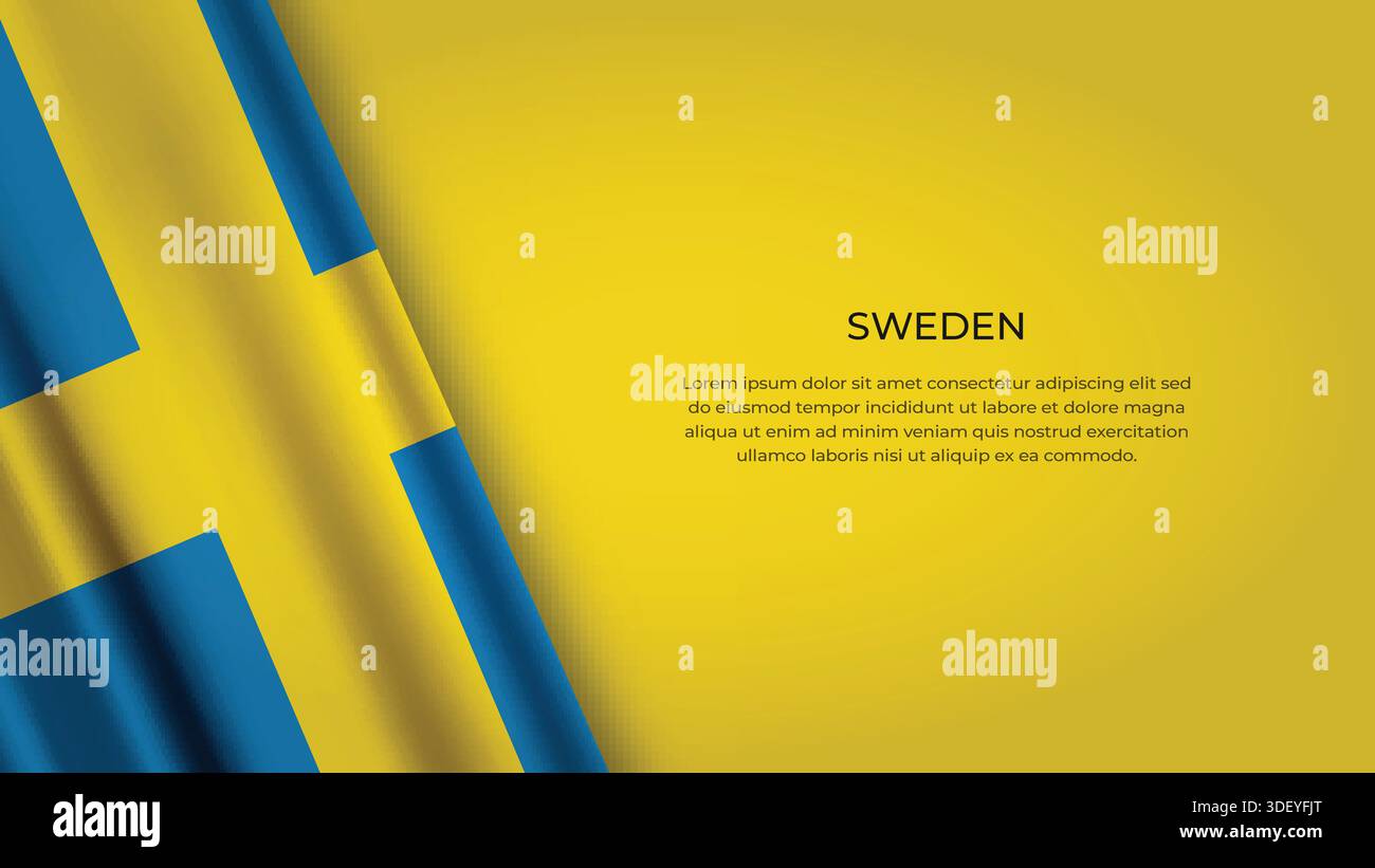 Swedish flagpole with swedish flag Stock Vector Images - Alamy