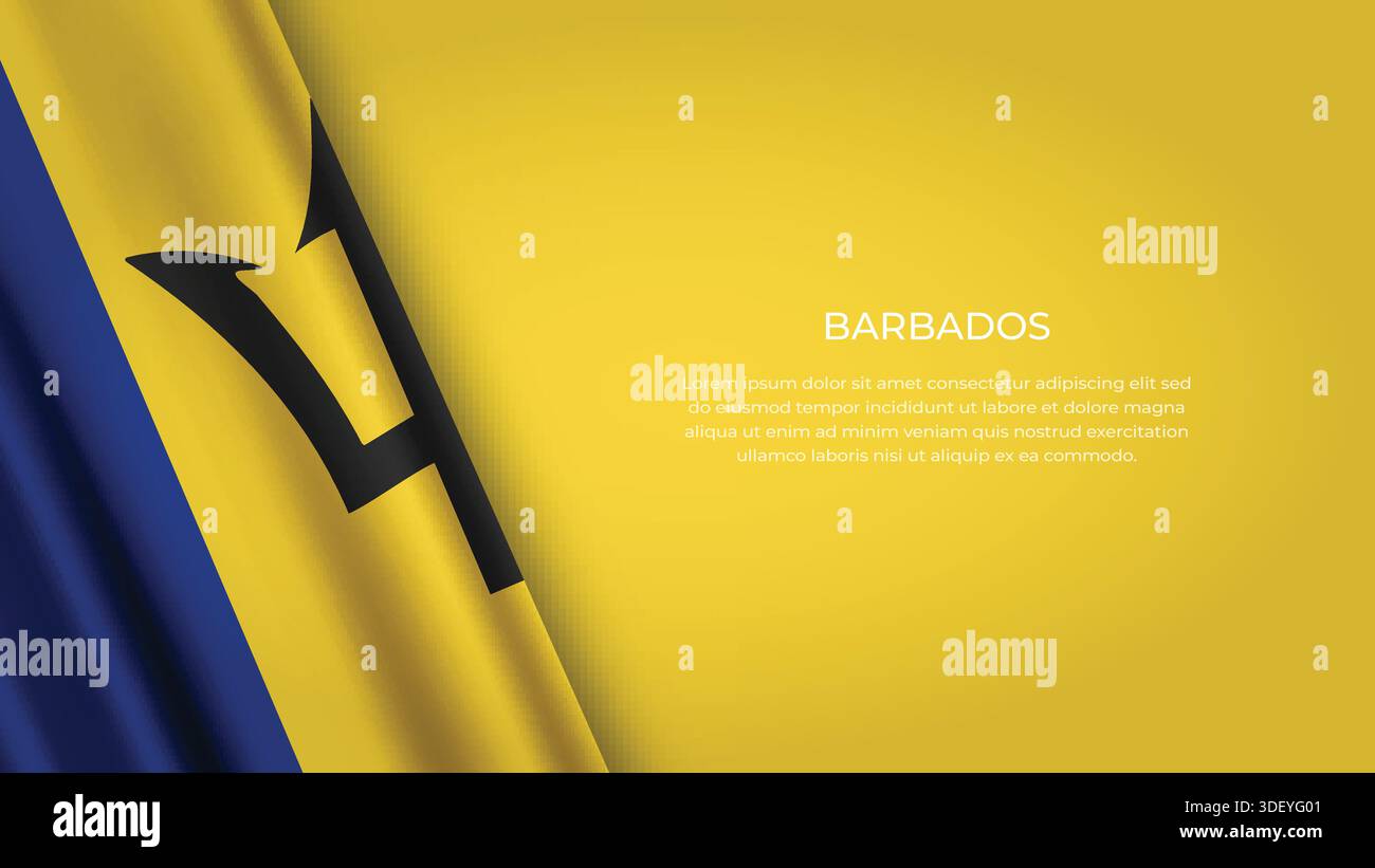 Barbados flag waving vector hi-res stock photography and images - Alamy