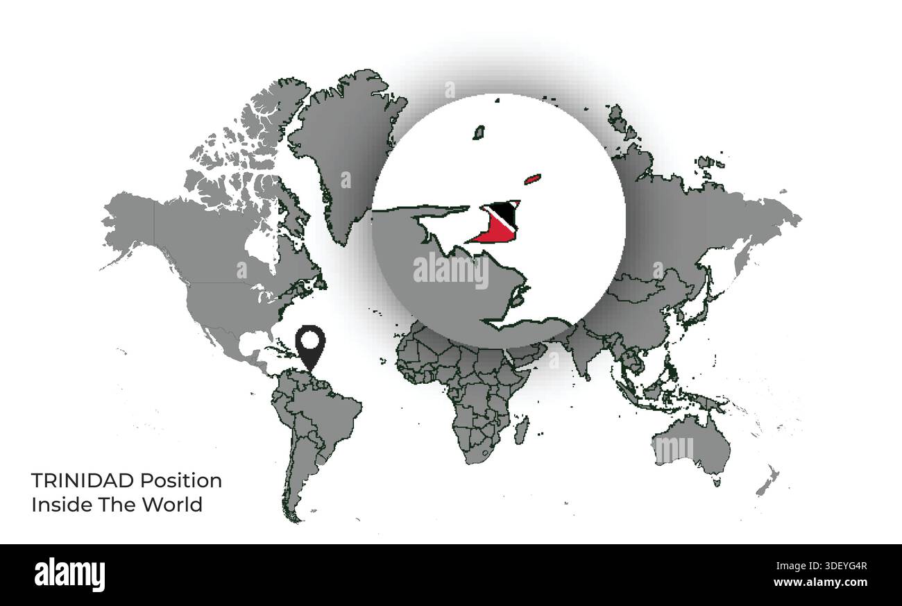 Trinidad and tobago vector outline map hi-res stock photography and ...
