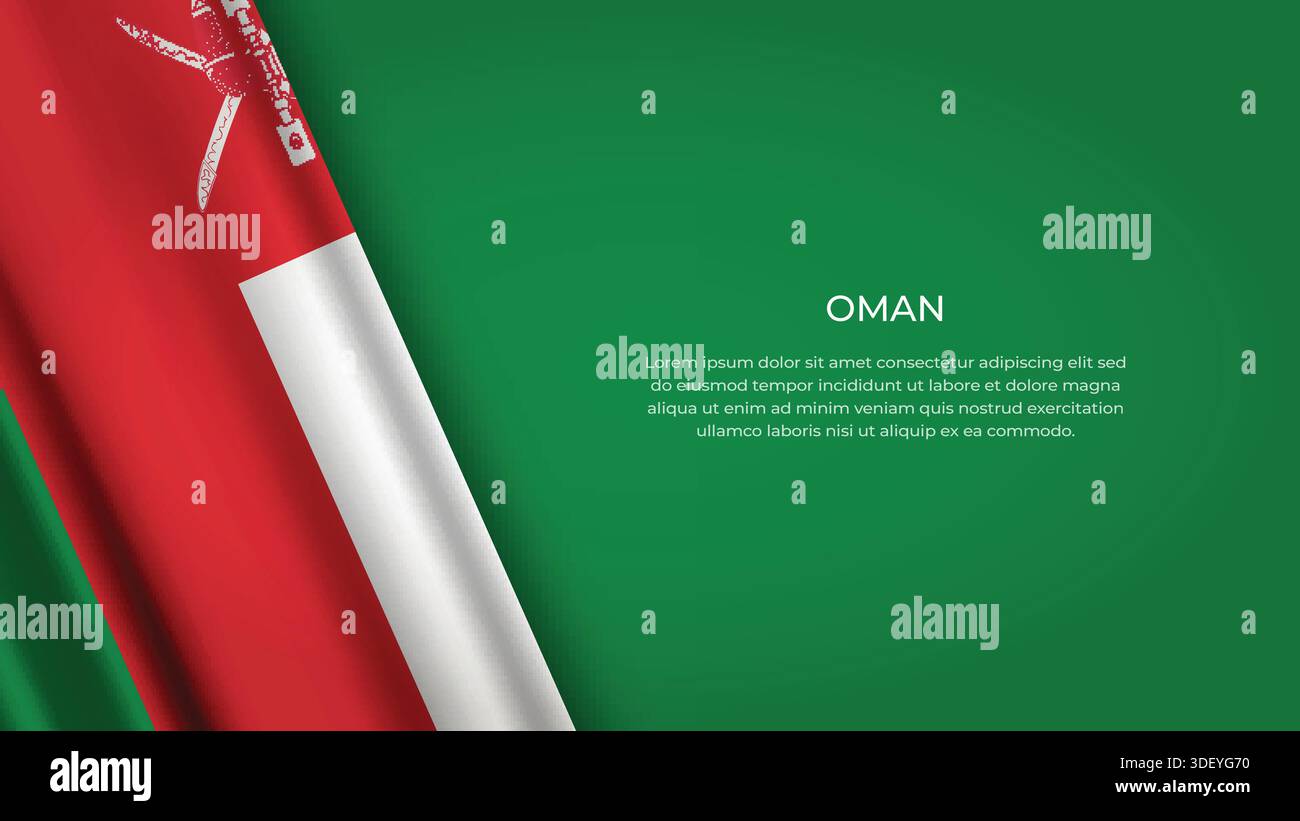 Vector oman waving flag Stock Vector Images - Alamy