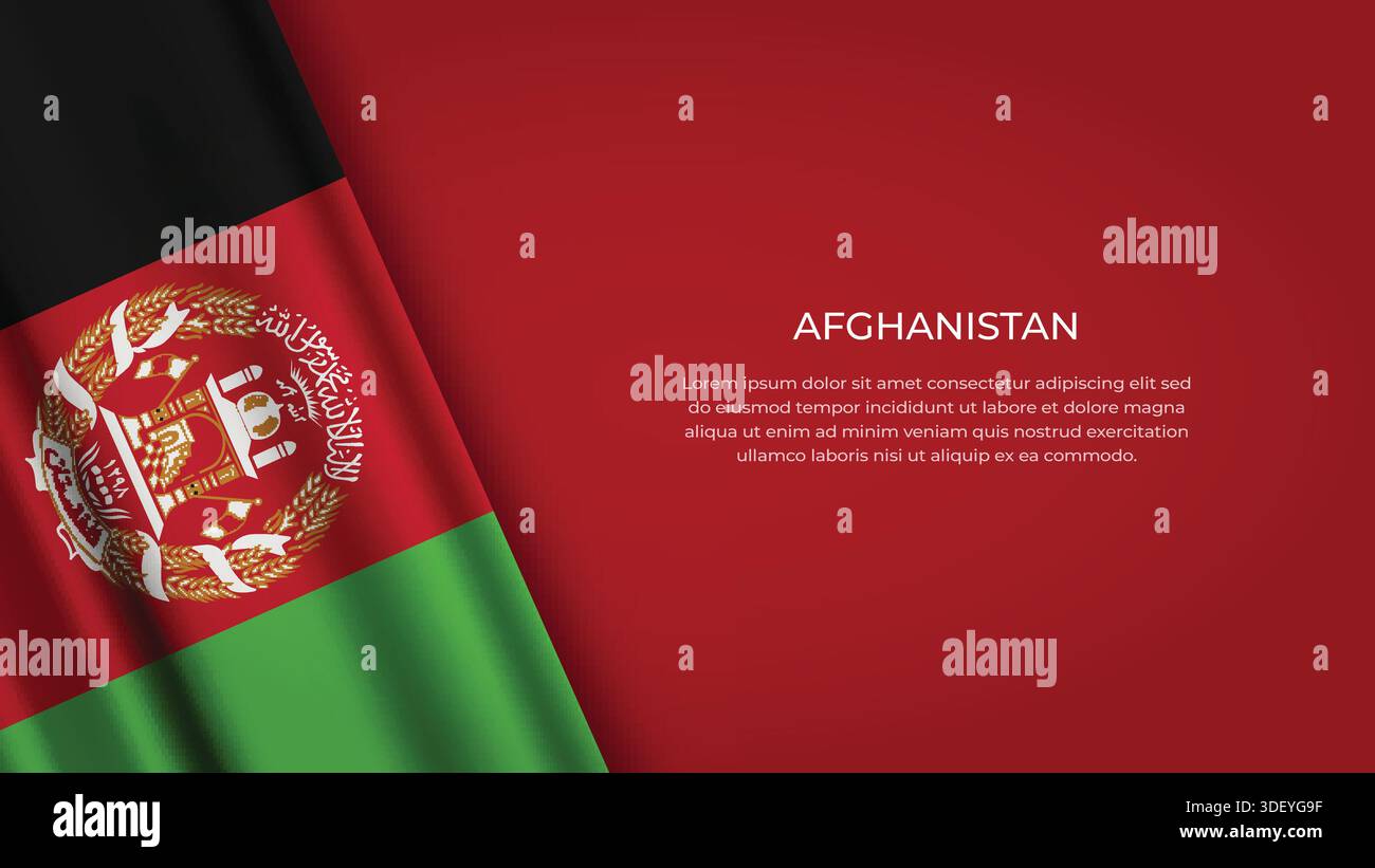 Waving afghanistan flag official Stock Vector Images - Alamy