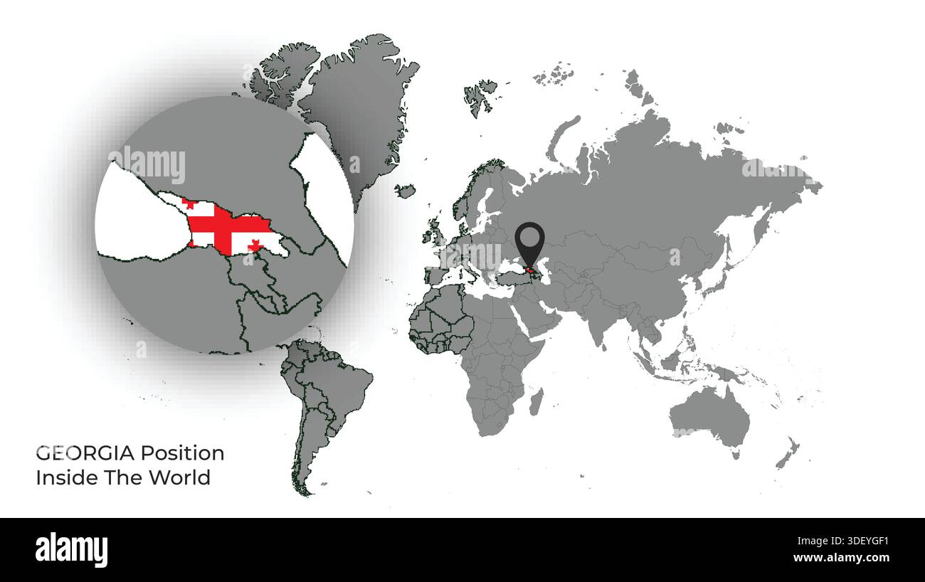 Vector flag georgia in Cut Out Stock Images & Pictures - Alamy