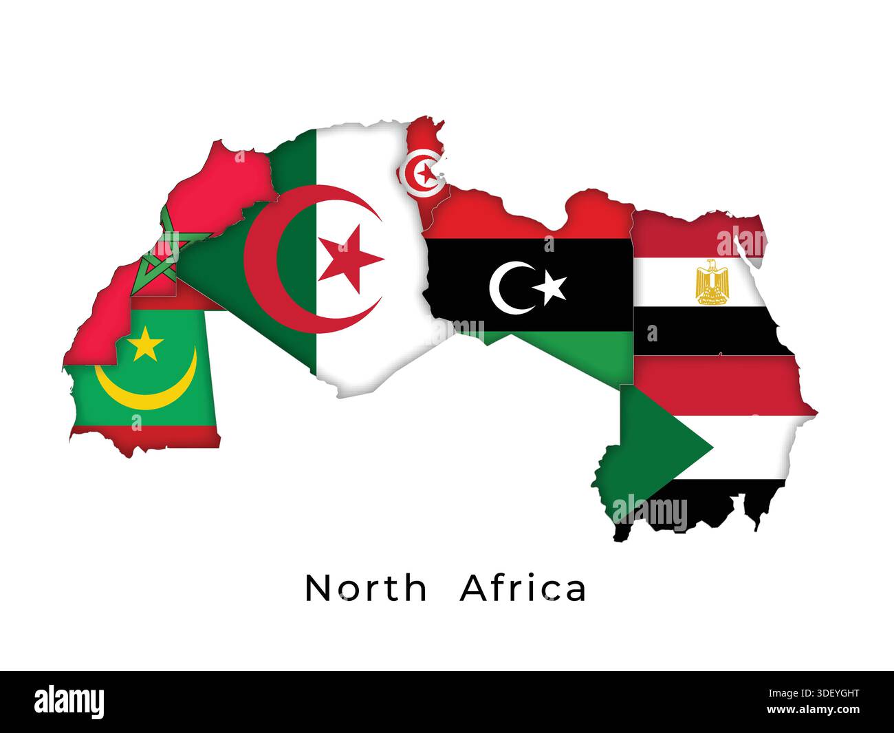 Map of northern africa Stock Vector Images - Alamy