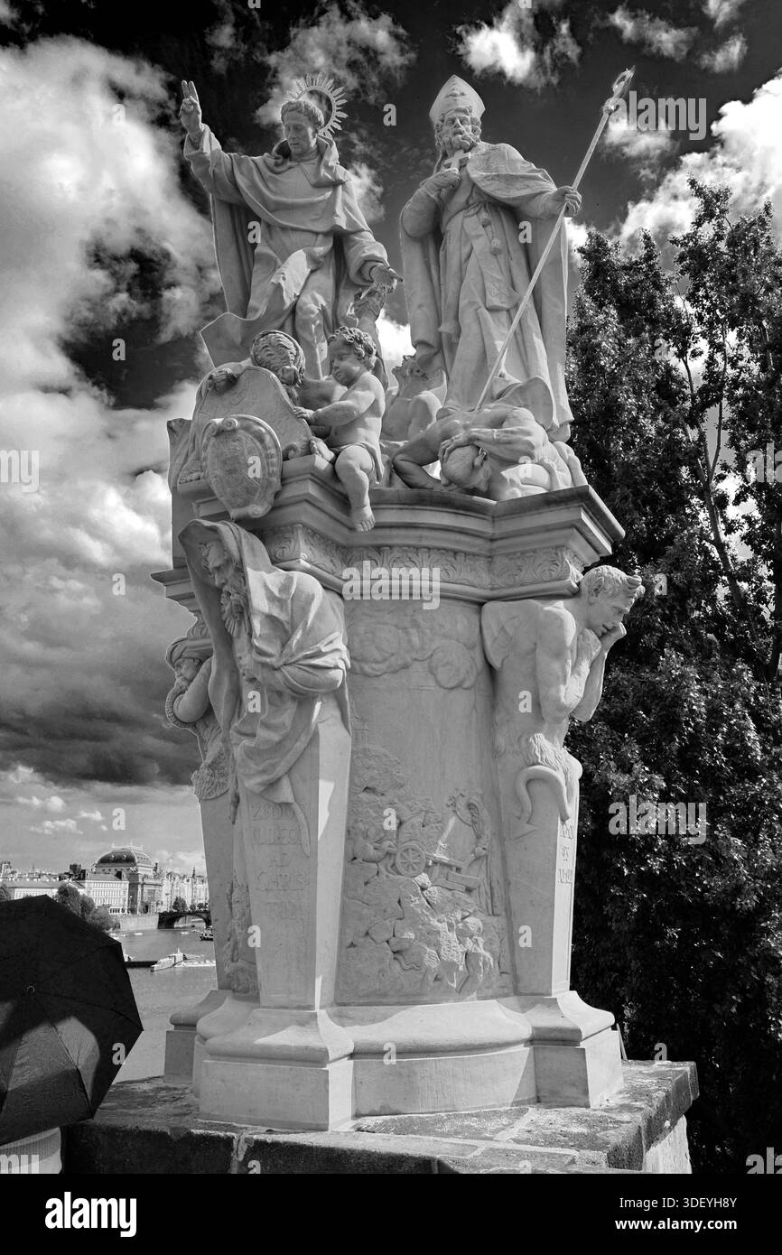 The Statue of Saint Vincent Ferrer and Saint Procopius, Charles Bridge ...