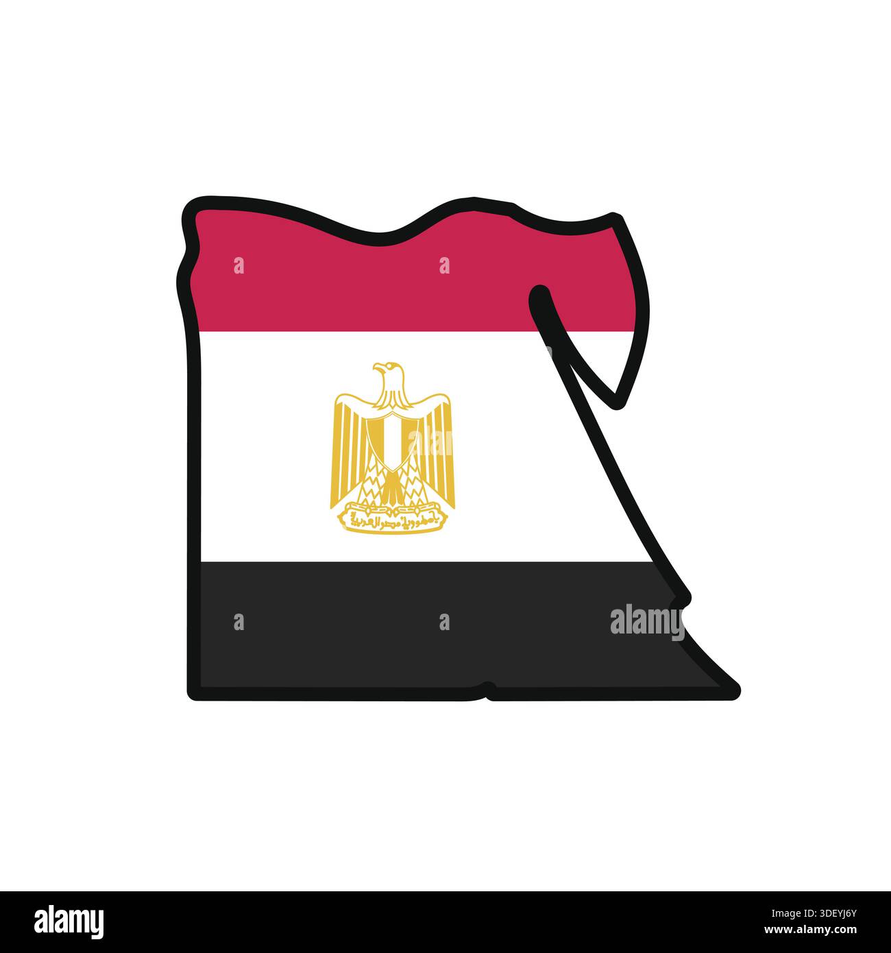 Egypt country flag in Stock Vector Images - Alamy