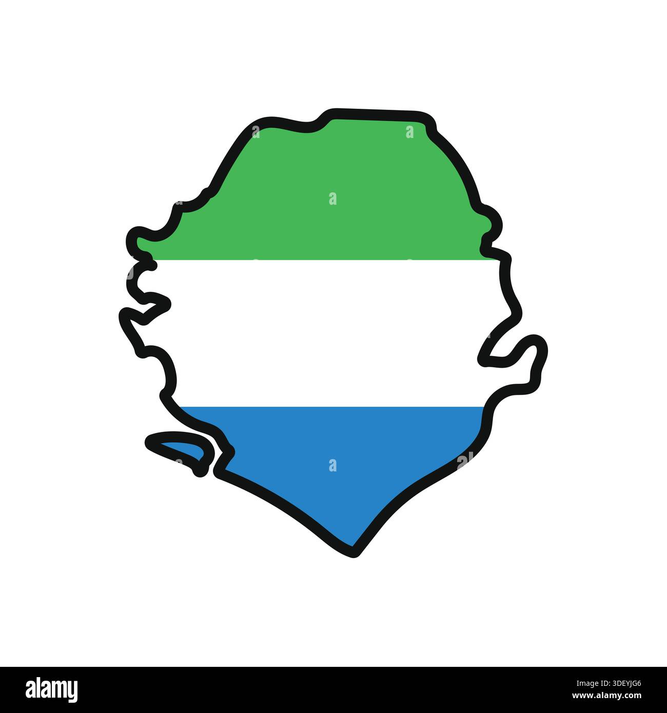 Sierra leone map in Cut Out Stock Images & Pictures - Alamy