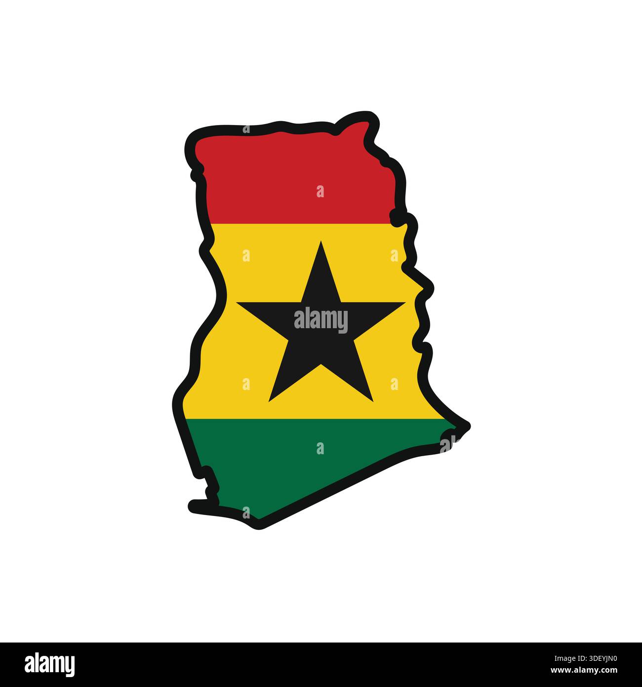 Ghana map in africa Stock Vector Images - Alamy