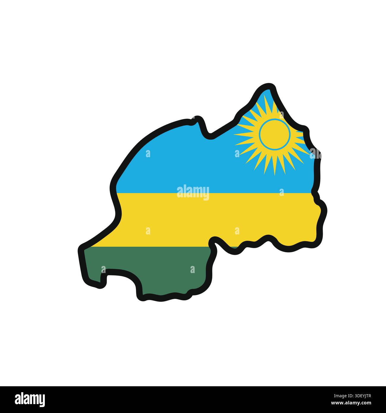Vector rwanda flag in Cut Out Stock Images & Pictures - Alamy