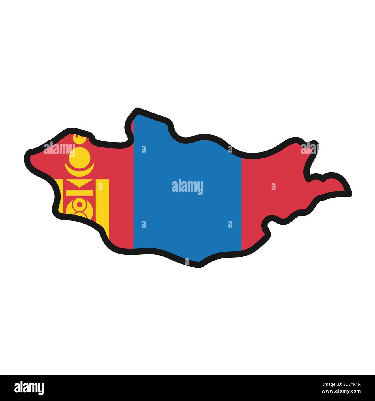 Map mongolia vector vectors Stock Vector Images - Alamy