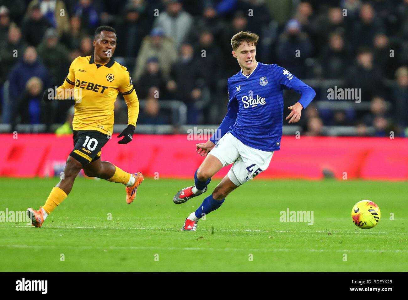 Harrison Armstrong of Everton during the Everton v Wolverhampton ...